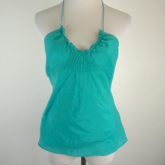 A/X Armani Exchange | Tops | Ax Giorgio Armani Turquoise Blue Silk ...